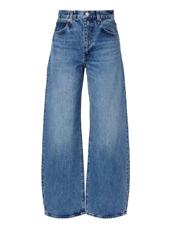 FRAME Bow Barrel-leg Jeans - Blue