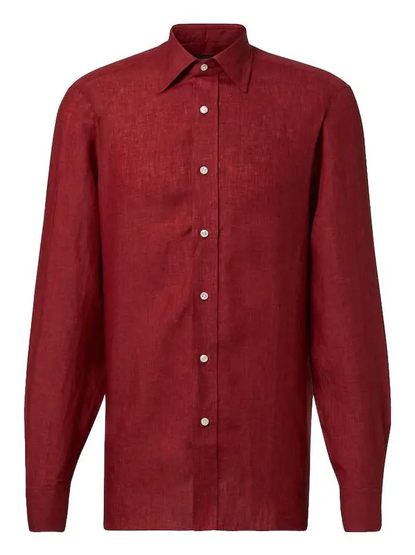 Rubinacci Linen Shirt - Red