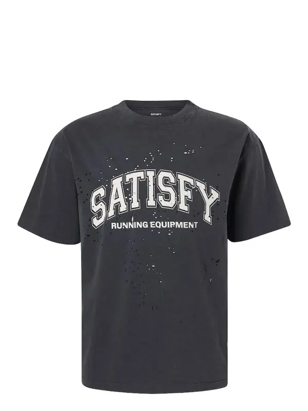 Satisfy Mothtech Printed Cotton Jersey T-shirt - Grey