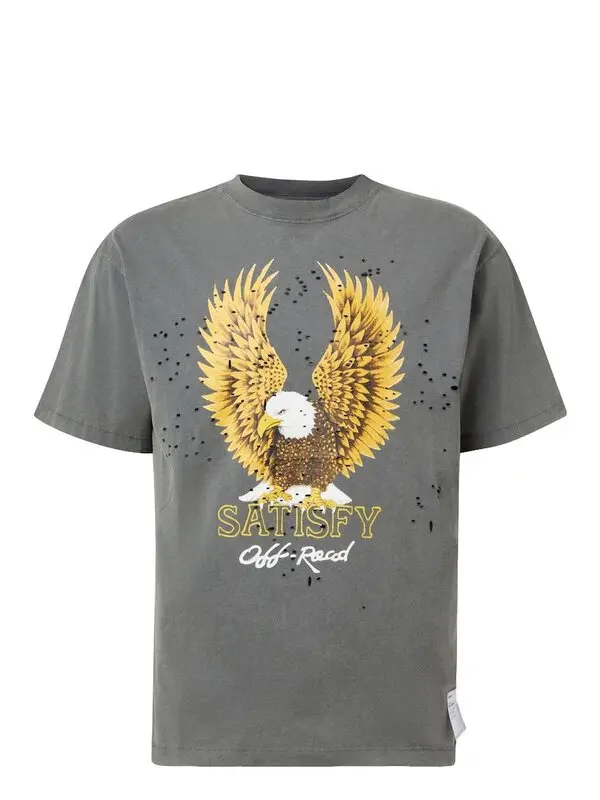 Satisfy Mothtech Printed Cotton Jersey T-shirt - Grey