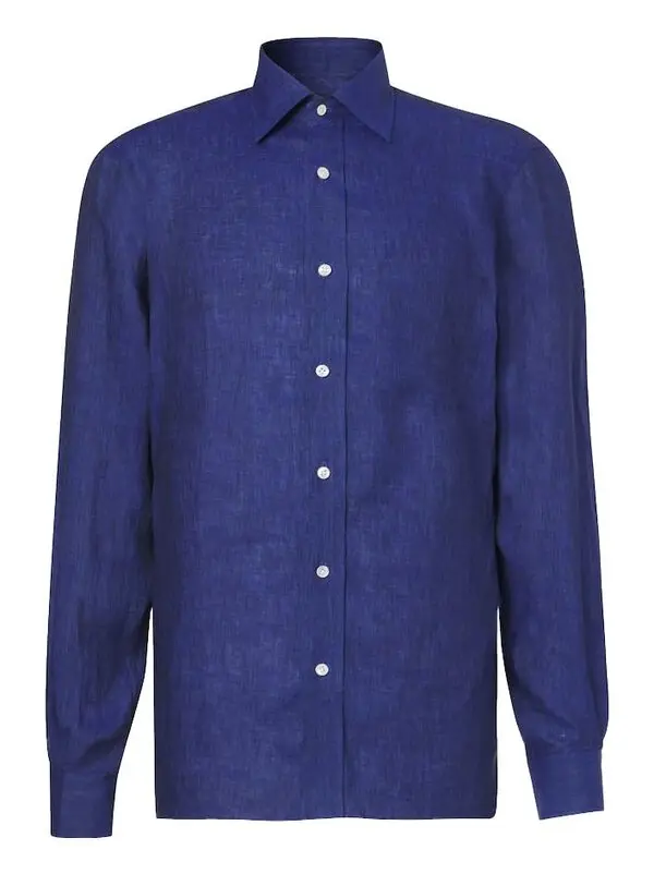 Rubinacci Linen Shirt - Blue