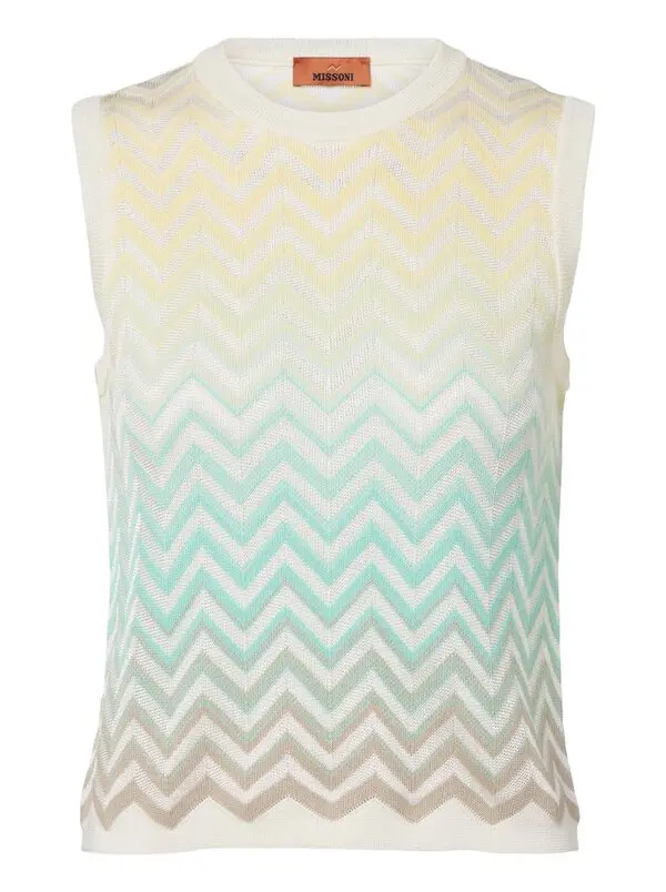Missoni Zigzag Cotton-blend Top - White