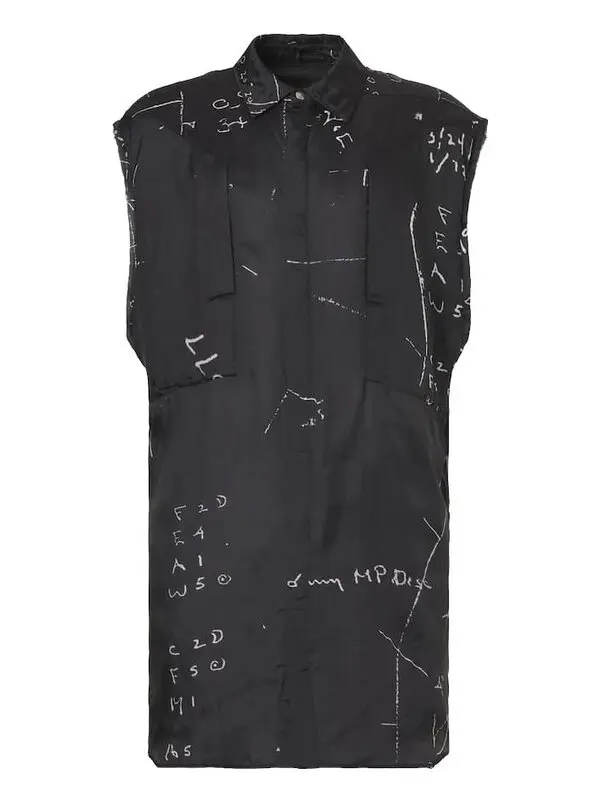 Rick Owens Jumbo Printed Shirt - Black