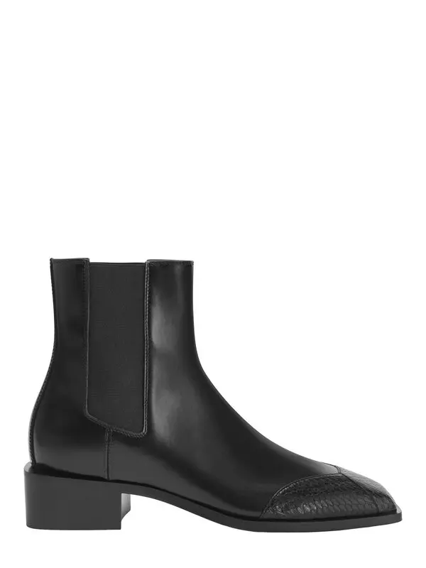 GIUSEPPE ZANOTTI Leather Chelsea Boots - Black