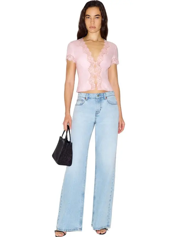 REFORMATION Brynn Linen Top - Pink