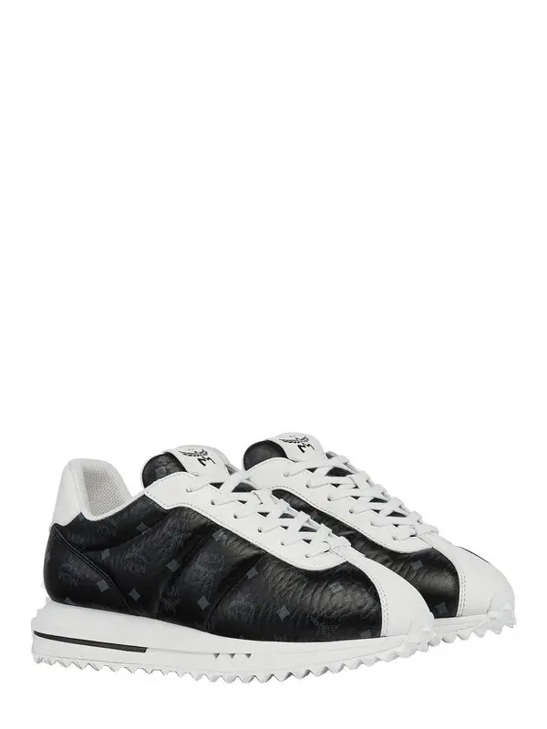 Mcm Diamante Leather Sneakers - Black