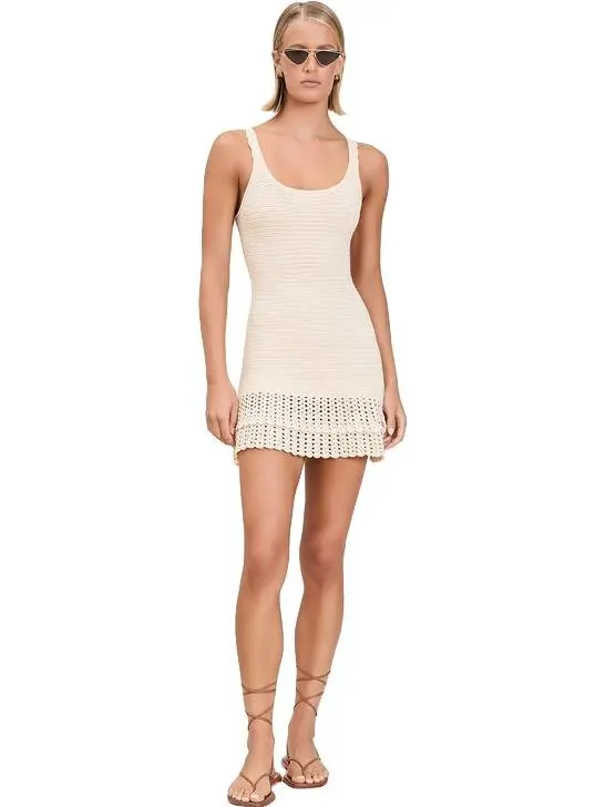 Devon Windsor Willamina Crochet Mini Dress - White