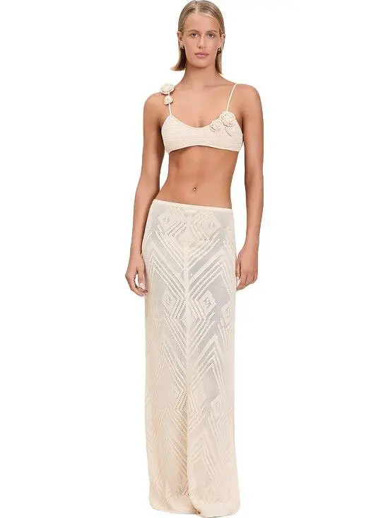Devon Windsor Vie Knit Maxi Skirt - White