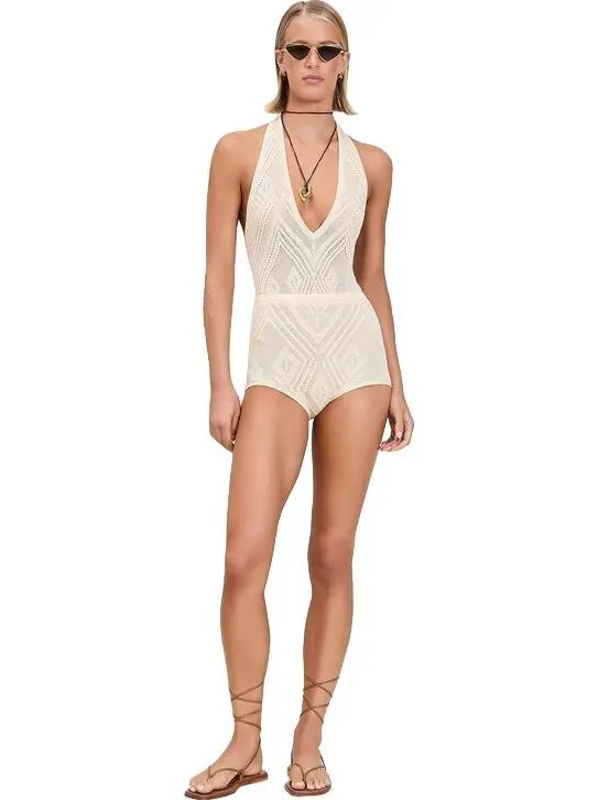 Devon Windsor Thalia Knit Bodysuit - White