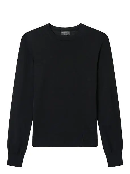 Emporio Armani Pure Virgin Wool Jumper - Black