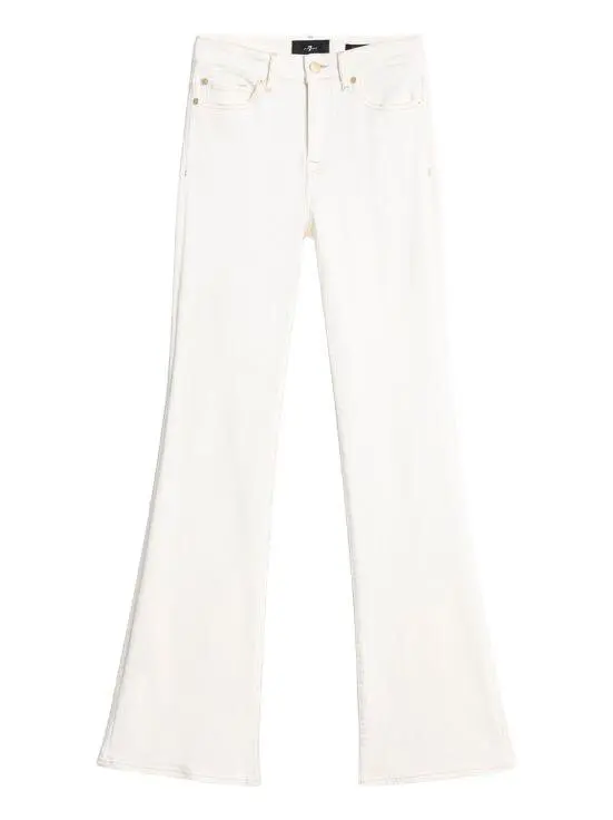7 For All Mankind Leggy Bootcut In Luxe Vintage Sugar - White