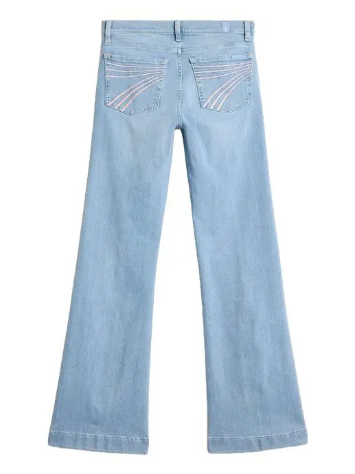 7 For All Mankind Tailorless Dojo In Slim Illusion Indigo Bloom - Denim
