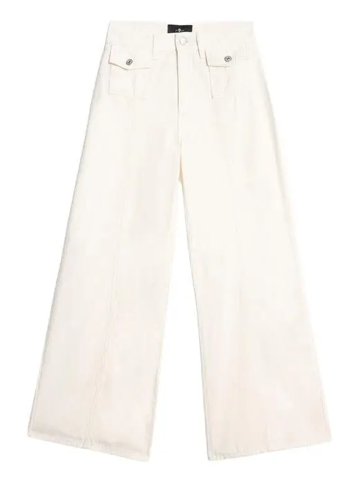 7 For All Mankind Lotta Ankle Linen Pants - Denim