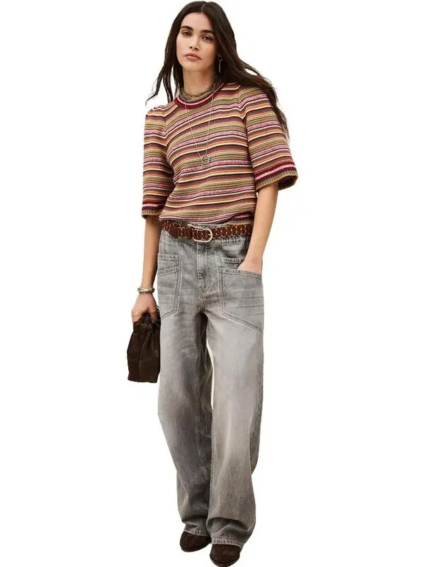 Ba&sh Farfaela Cotton Jumper - Red