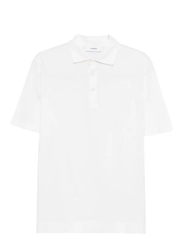 LARDINI Cotton And Silk Polo Shirt - White