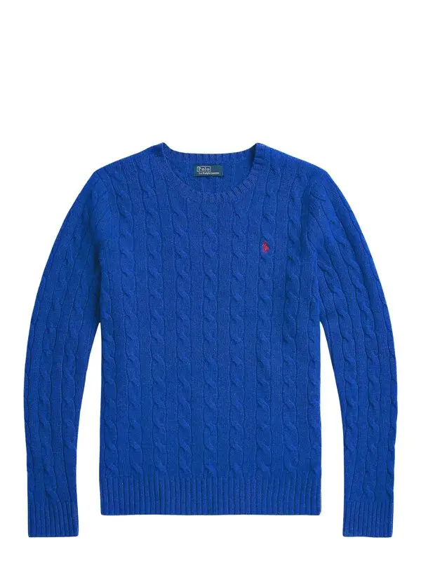 Polo Ralph Lauren Crew Neck Sweater With Logo - Blue