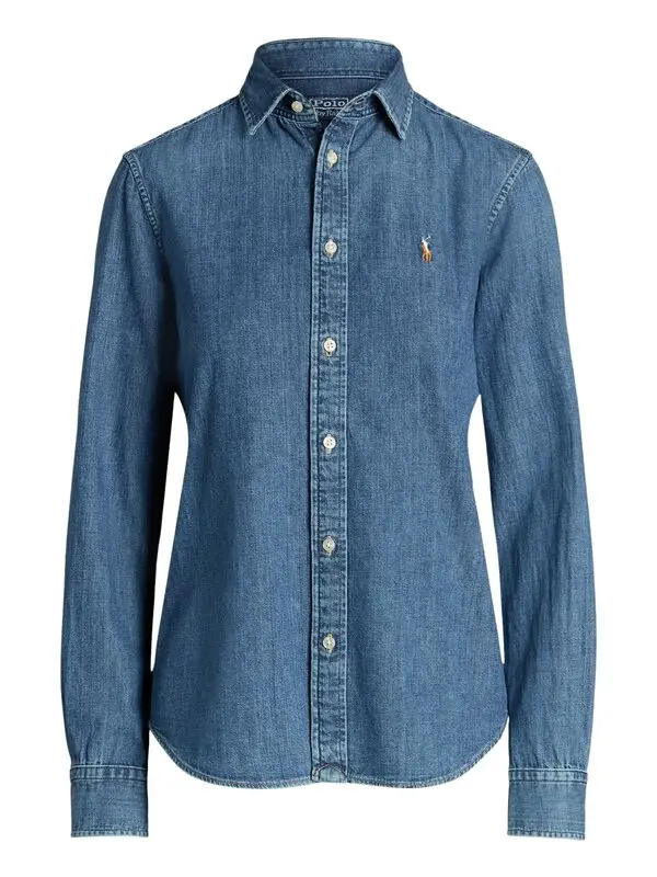 Polo Ralph Lauren Denim Shirt With Logo - Blue