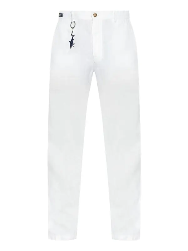 Paul & Shark Linen Chino Trousers With Drawstring - White