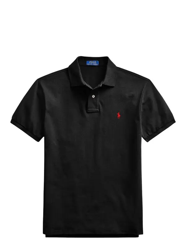 Polo Ralph Lauren Slim Fit Mesh Polo - Black