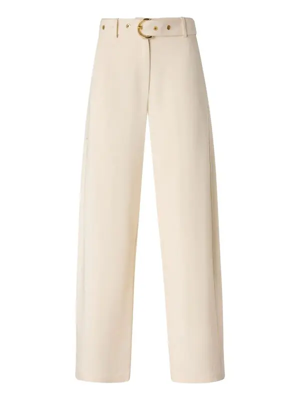 Pinko Trousers With Belt - White