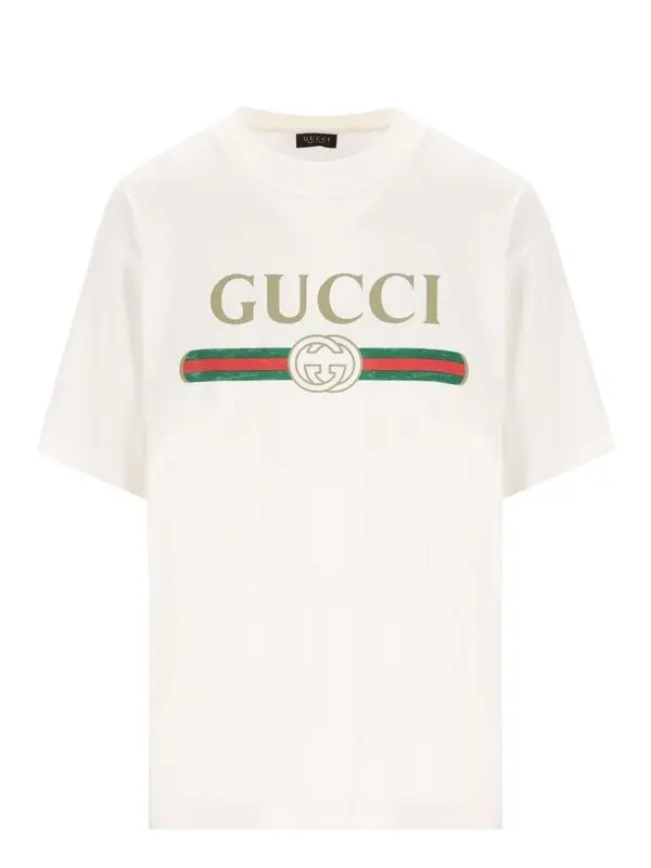 Gucci Logo Cotton T-shirt - White