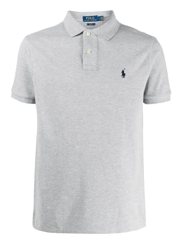 Polo Ralph Lauren Slim Fit Mesh Polo - Grey