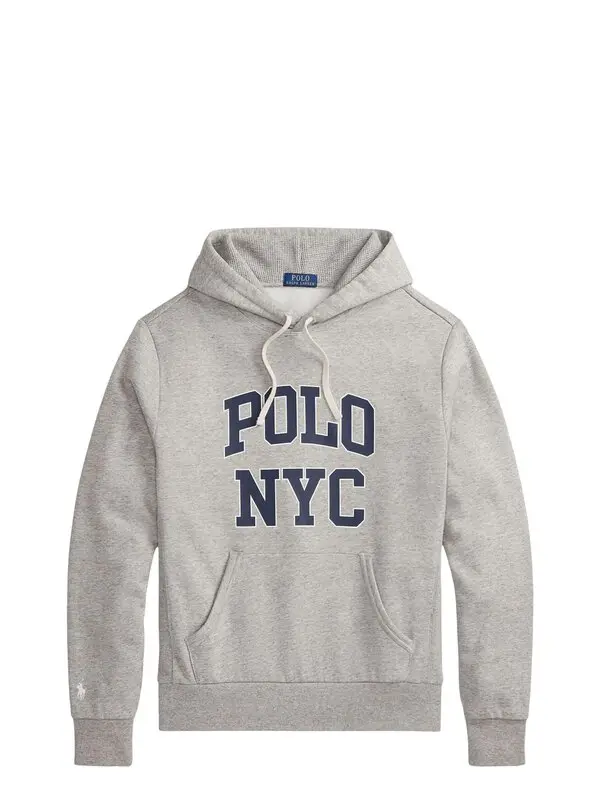 Polo Ralph Lauren Fleece Graphic Pullover Hoodie - Grey