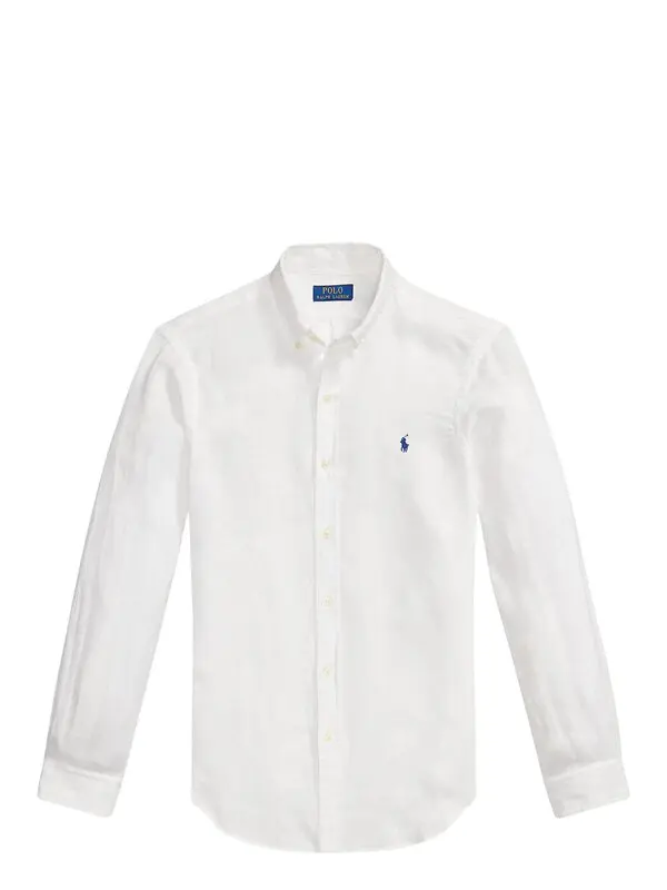 Polo Ralph Lauren Linen Shirt With Logo - White