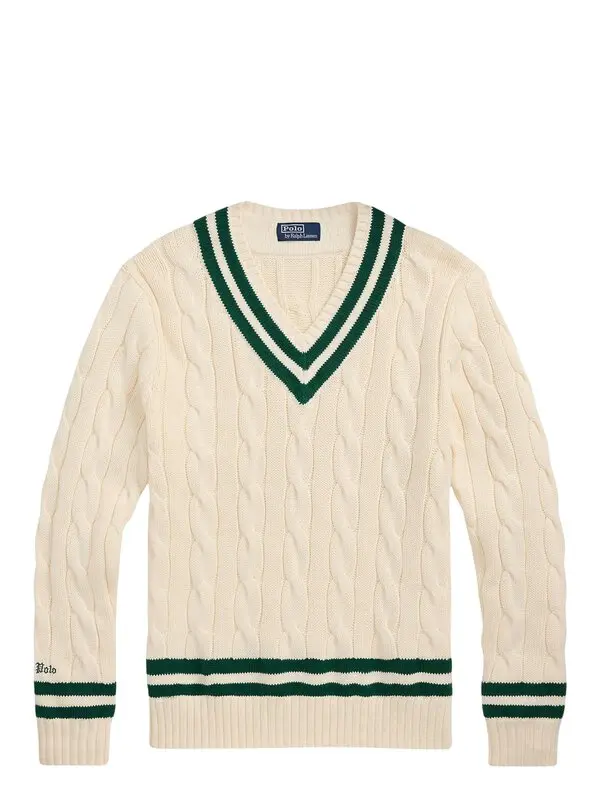 Polo Ralph Lauren Iconic Cricket Sweater - White