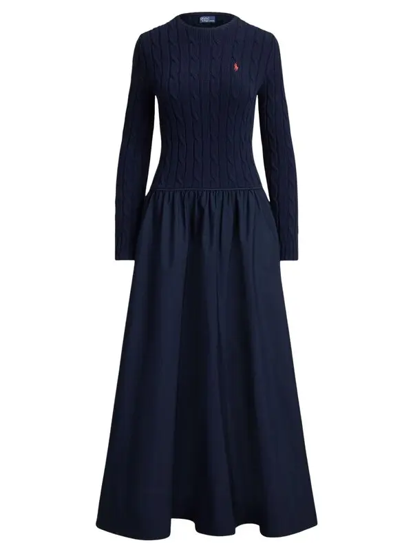 Polo Ralph Lauren Dress With Braided Bodice - Blue