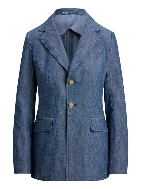 Polo Ralph Lauren Chambray Single-breasted Blazer - Blue