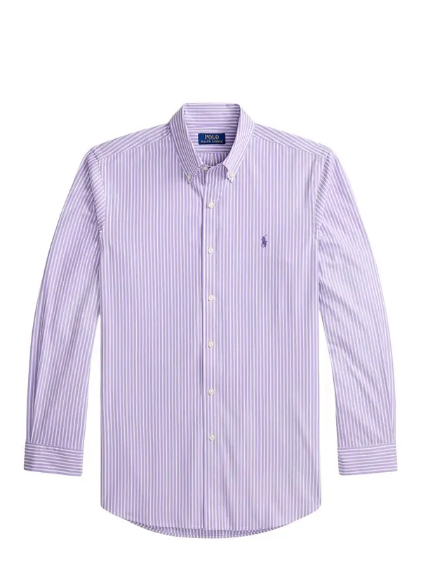 Polo Ralph Lauren Striped Logo Shirt - Purple