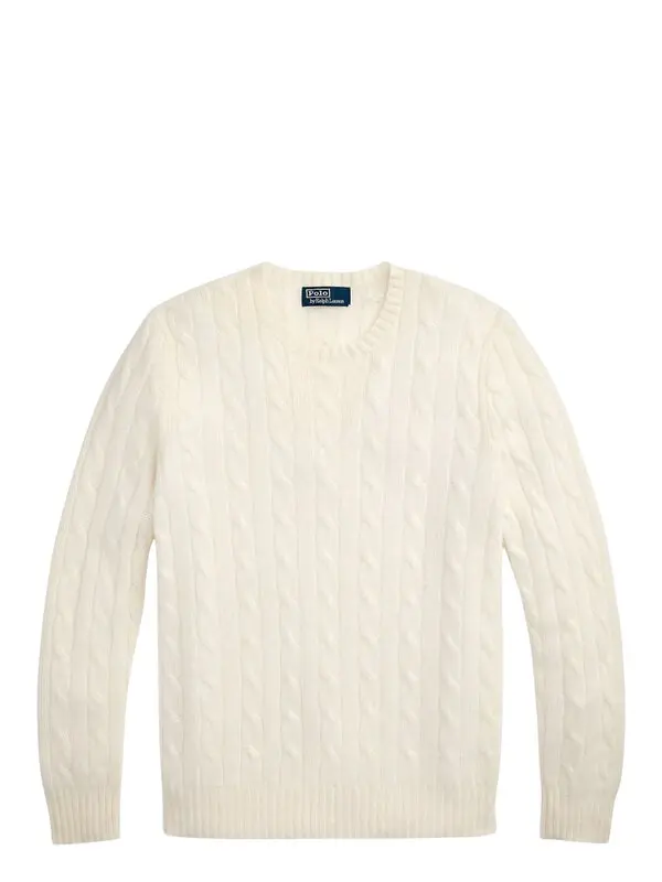 Polo Ralph Lauren The Iconic Cable Knit Sweater - White