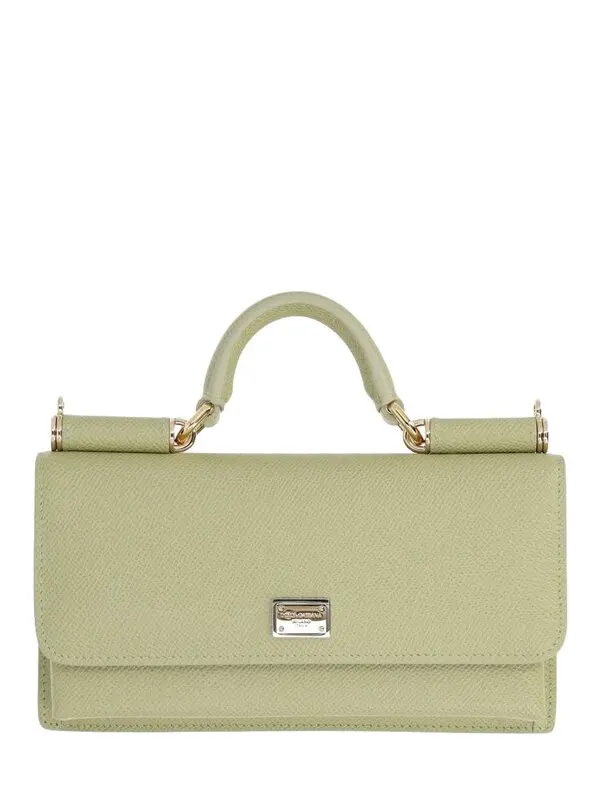 Dolce & Gabbana Leather Handheld Bag - Green