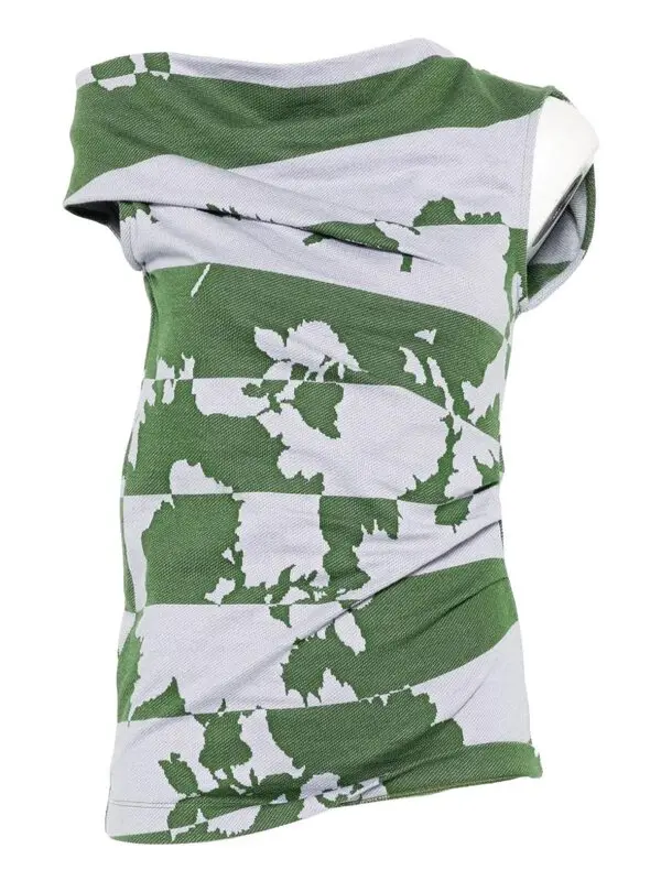 Dries Van Noten Hunray Cotton Top - Green