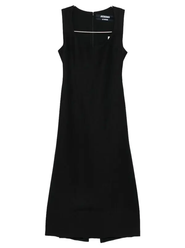 Jacquemus La Robe Tablier Long Dress - Black