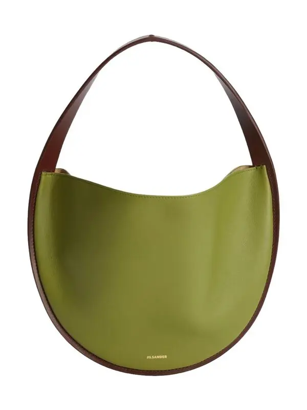 JIL SANDER Pivot Leather Hobo Bag - Green
