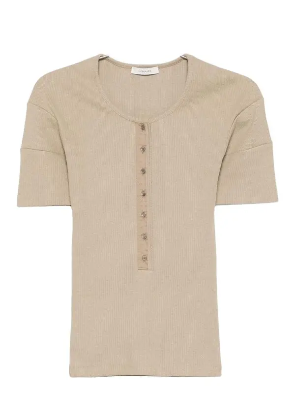 LEMAIRE Cotton And Linen T-shirt - Beige