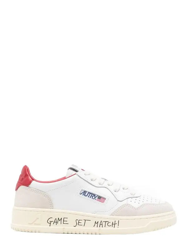 AUTRY Medialist Low Leather Sneakers - Red
