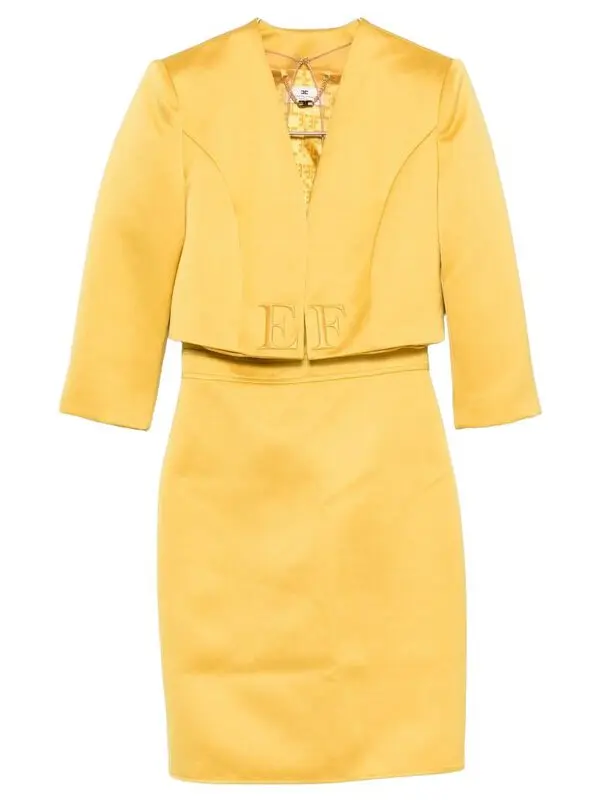 Elisabetta Franchi Midi Dress - Yellow