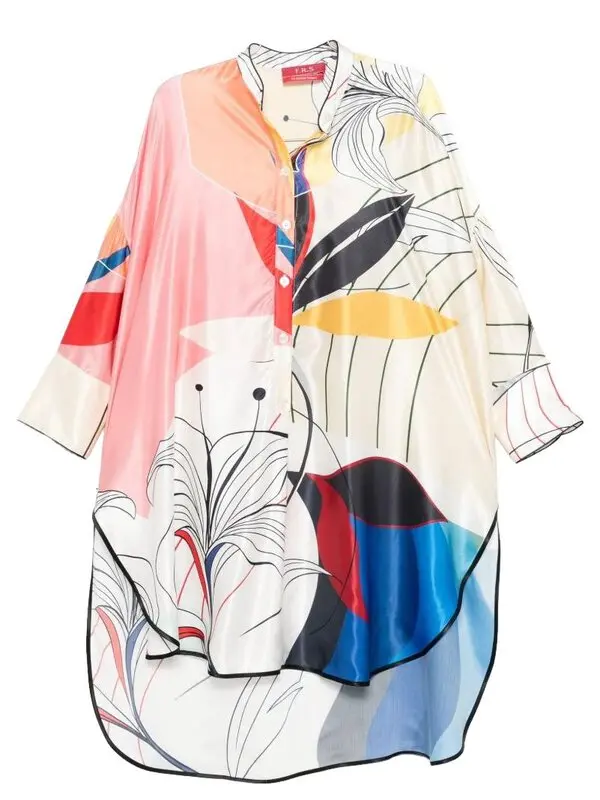 F.R.S FOR RESTLESS SLEEPERS Printed Silk Mini Dress - Multi