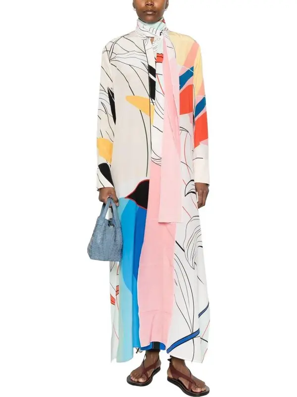 F.R.S FOR RESTLESS SLEEPERS Printed Silk Maxi Dress - Multi