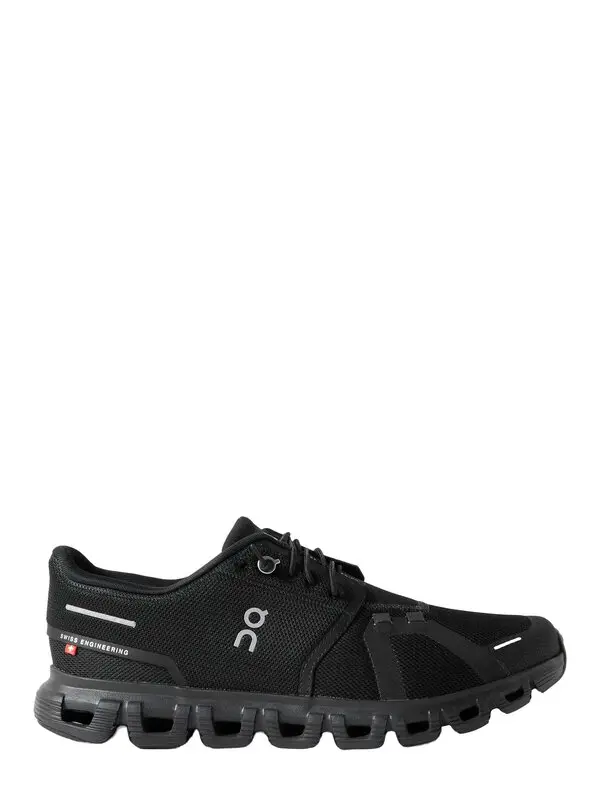 On Cloud 6 Rubber-trimmed Mesh Sneakers - Black