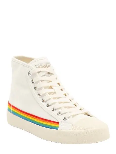 Gola Coaster Rainbow Drop High-top Sneakers - Off White/multi
