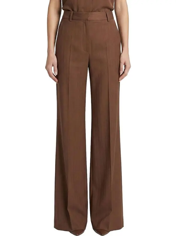 Stella McCartney Wool Flared Trousers - Brown