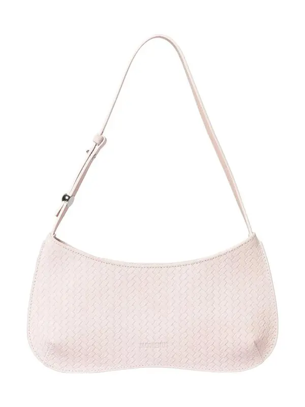Jacquemus Bisou Bag In Suede With Woven Embossing - Pink