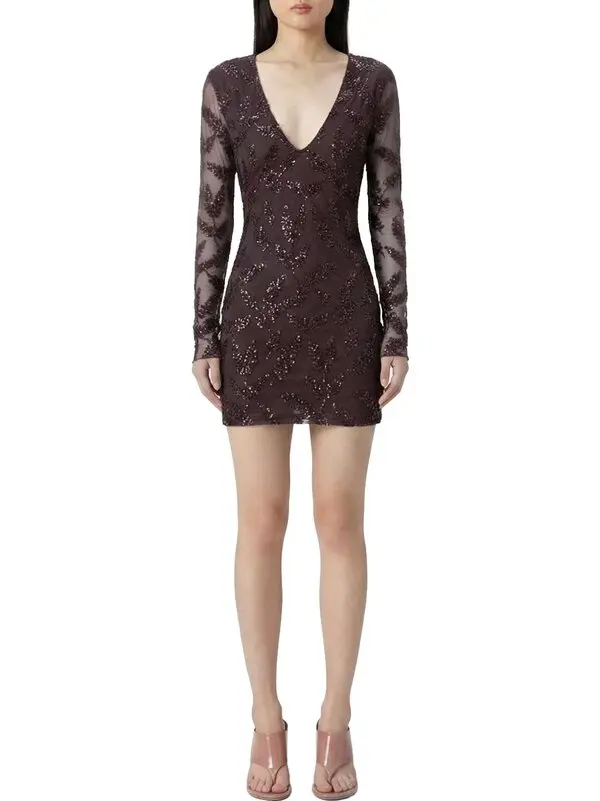 ANIYE BY Sequin Embellished Mini Dress - Brown