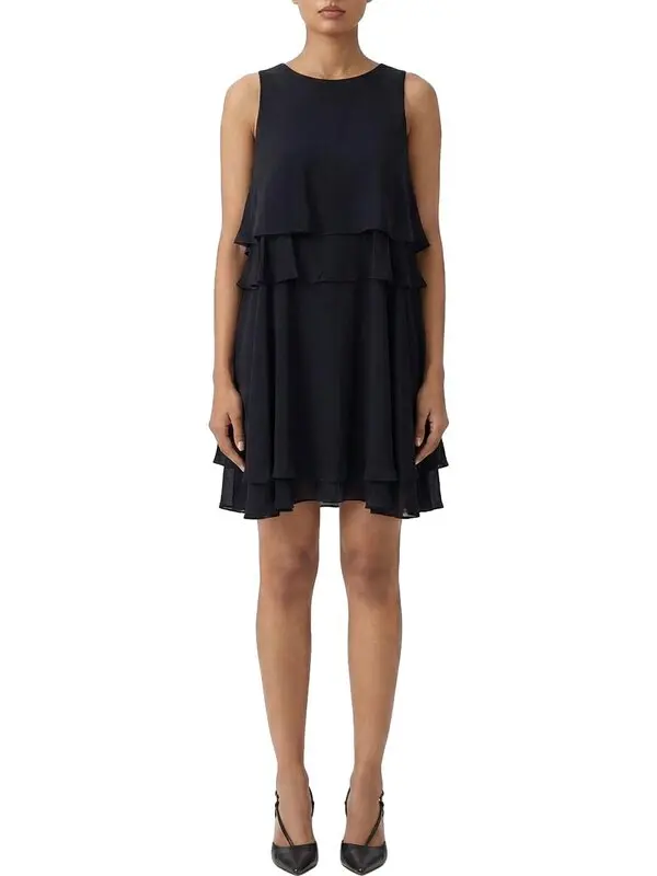 AMI Paris Tiered Dress - Black