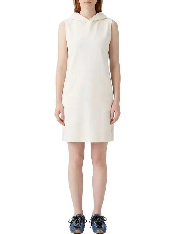 TWINSET Sleeveless Hooded Dress - White