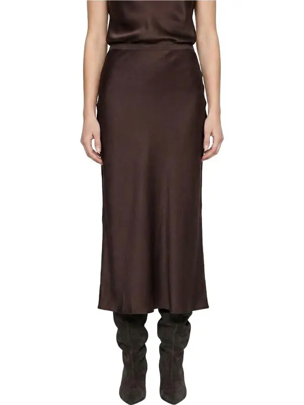 ANINE BING Straight Skirt - Brown